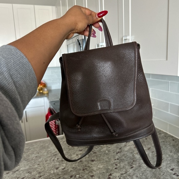 Bags | Vintage Coach Brown Leather Backpack With Adjustable Straps ...